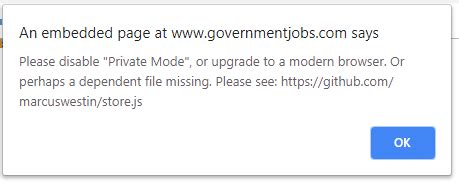 An Embedded Page In A Website Says I Need To Either A Disable Private Mode B Upgrade To A