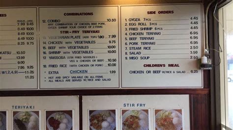 Menu At Ichiban Teriyaki Restaurant Kenmore