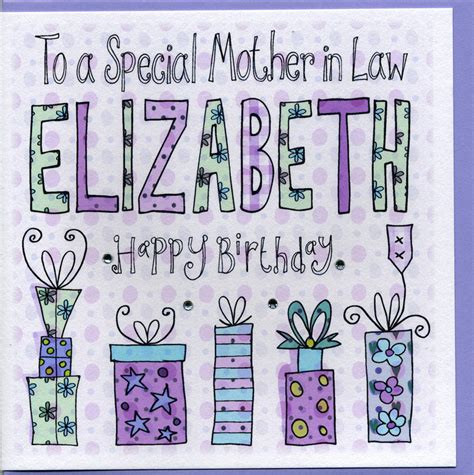 Personalised Mother In Law Birthday Card By Claire Sowden Design