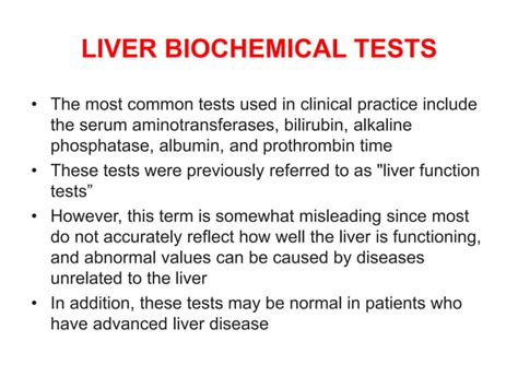 Liver Function Tests Interpretation Pptx PPT