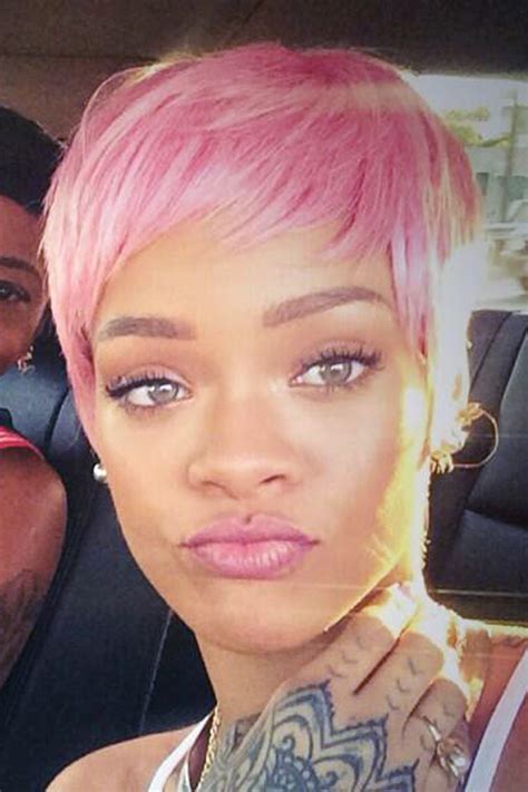 Rihanna Straight Pink Pixie Cut Wig Hairstyle Steal Her Style