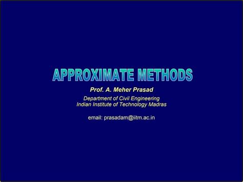 approximate methods ppt