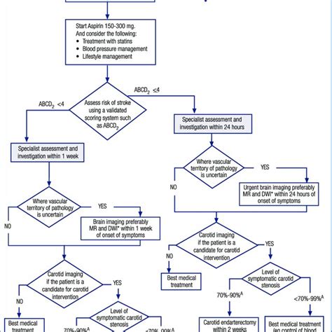 Clinical Algorithm For The Management Of Suspected Transient Ischaemic