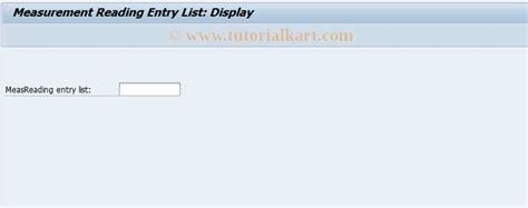 IK SAP Tcode Display MeasReading Entry List