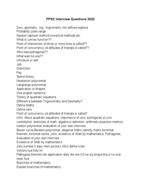 Ppsc Math Interview Pdf Function Mathematics Continuous Function