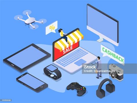 컴퓨터 및 전자 판매 등산화 3d 벡터 등측투영법에 대한 스톡 벡터 아트 및 기타 이미지 등측투영법 캐시백 금융 Brand Name Video Game Istock