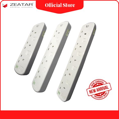 zeatar portable socket 3 way 4 way 5 way surge 2meter 3meter sirim