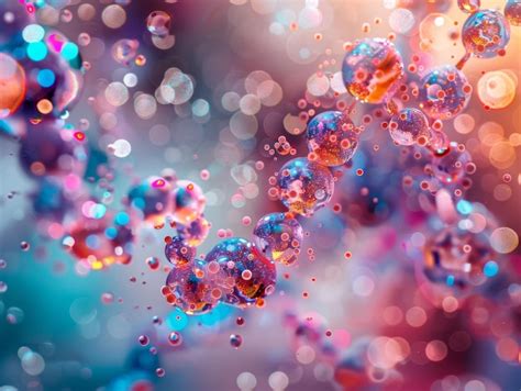 Premium Photo A Closeup Of An Abstract Molecular Structure Of An With Spheres Interlocked In