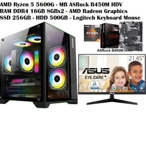 Jual Paket PC AMD Ryzen5 Mobo B450M RAM 16GB SSD HDD Shopee Indonesia