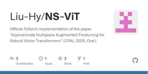 Github Liu Hy Ns Vit Official Pytorch Implementation Of The Paper Approximate Nullspace
