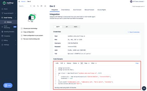 mailtrap integration mailtrap knowledge base