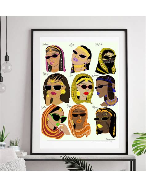 Eritrean Ethnic Tribes Artwork With Sunglasses Digital Etsy Australia