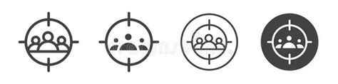 Target Audience Icon Vector Logo Outline Stock Vector Illustration Of Graphic Candidate