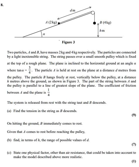 8 A 2kg Dm Figure 3 B 4kg Hm Two Particles A And B Have Masses 2 Kg And 4 Kg