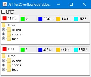 Java Swing Tips Fade Out JTabbedPane Tab Title On Overflow Instead Of Ellipsis