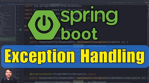How To Handle Exceptions In Spring Boot Youtube