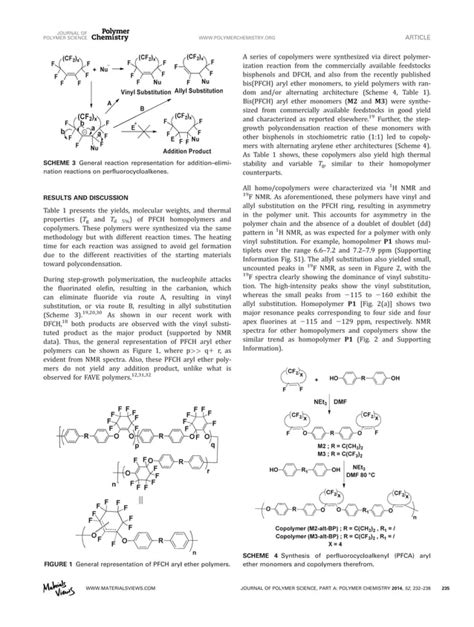 Perfluorocyclohexenyl Aryl Ether Polymers Via Polycondensation Of Decafluorocyclohexene With