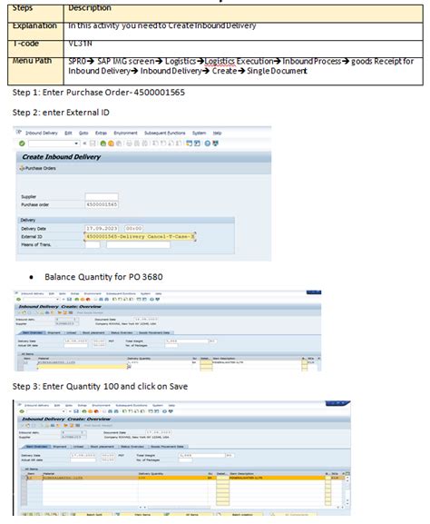 Inbound Delivery Cancelation Process In SAP S HANAEWM