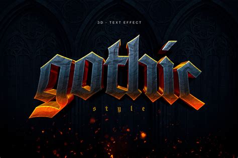 Gothic 3d Text Effect Template Designercandies
