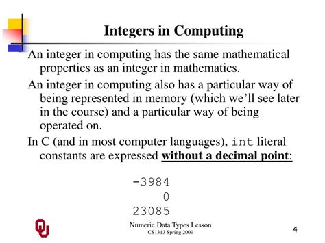 PPT Numeric Data Types Outline PowerPoint Presentation Free Download ID 418703