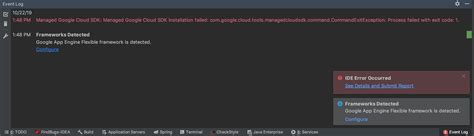 Cloud Code After Startup Managed Google Cloud Sdk Managed Google Cloud Sdk Installation Failed