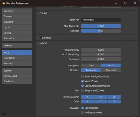 Settings Configuration Guide Blender Dconnexion LU