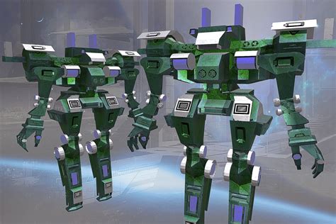 Robot Green Humanoid 3d 로봇 Unity Asset Store