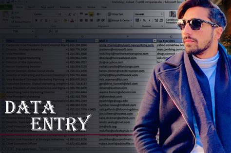 Do All Types Of Excel Data Entry Data Scraping Copy Paste And Web Research