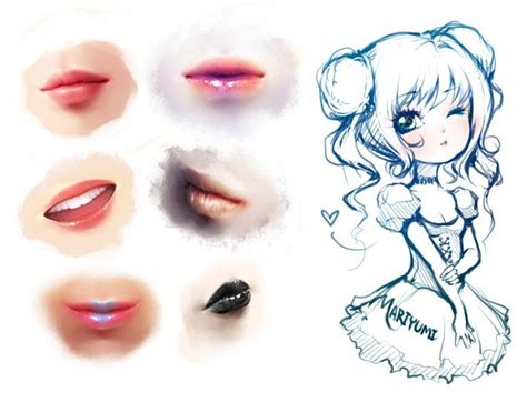 Как нарисовать губы в стиле аниме Фото подборки 2