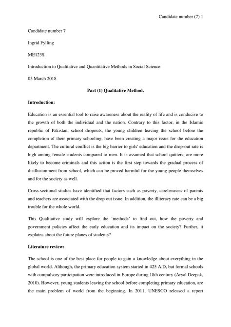 Quantitative Research Examples