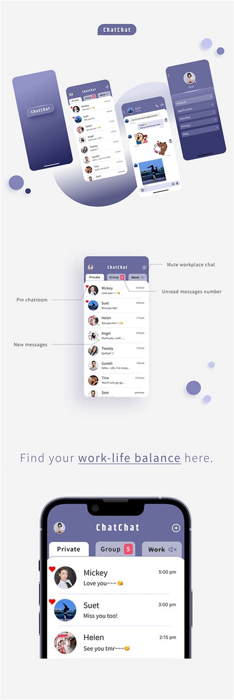 UI Design Message App Mobile Interface On Behance
