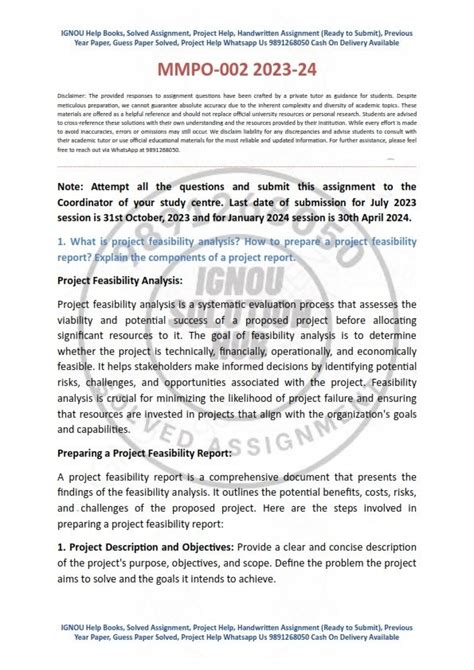 IGNOU MMPO Solved Assignment English Medium IGNOU Solved Assignment Free