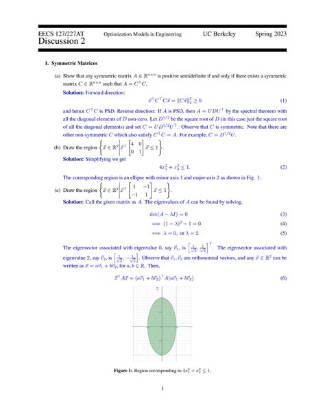Dis02 Sol This Is The Solution To Discussion 2 Eecs 127227at Optimization Models In