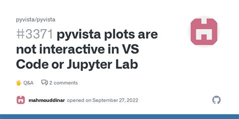pyvista plots are not interactive in vs code or jupyter lab · pyvista