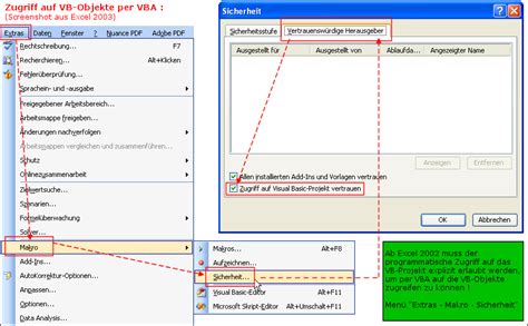 Excelei De Per VBA Auf VBA Komponenten Zugreifen