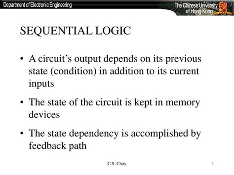PPT SEQUENTIAL LOGIC PowerPoint Presentation Free Download ID