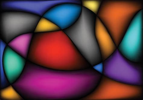 Three Dimensional Curve Shapes Vector In Rainbow Color 37712954 Vector