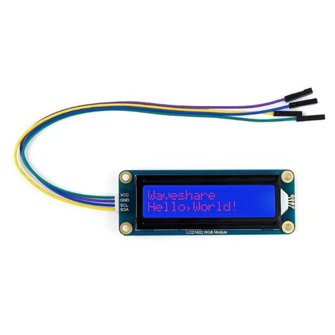 Lcd1602 Rgb Module Adjustable Rgb Backlit I2c Interfaces 16x2