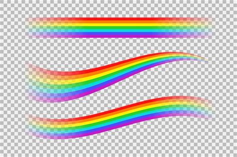 Premium Vector Rainbow Wave And Stripe With Transparency Effect Vector