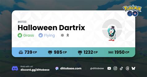 Halloween Dartrix Pokémon Go Dittobase