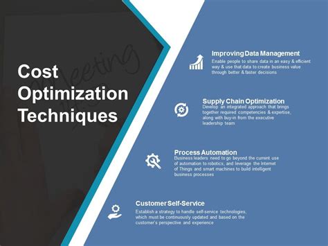 Cost Optimization Techniques Ppt Powerpoint Presentation Portfolio Professional