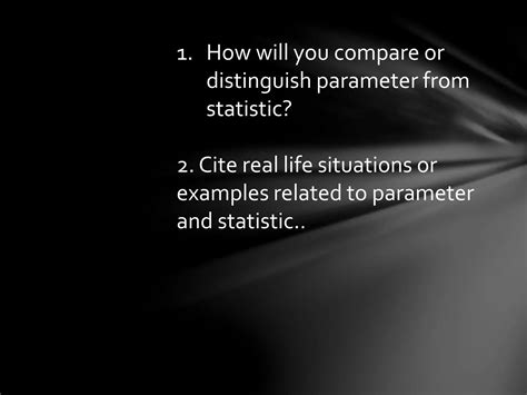 Parameter And Statistic Copy Pptx Science Parameter And Statistic Copy Pptx Science