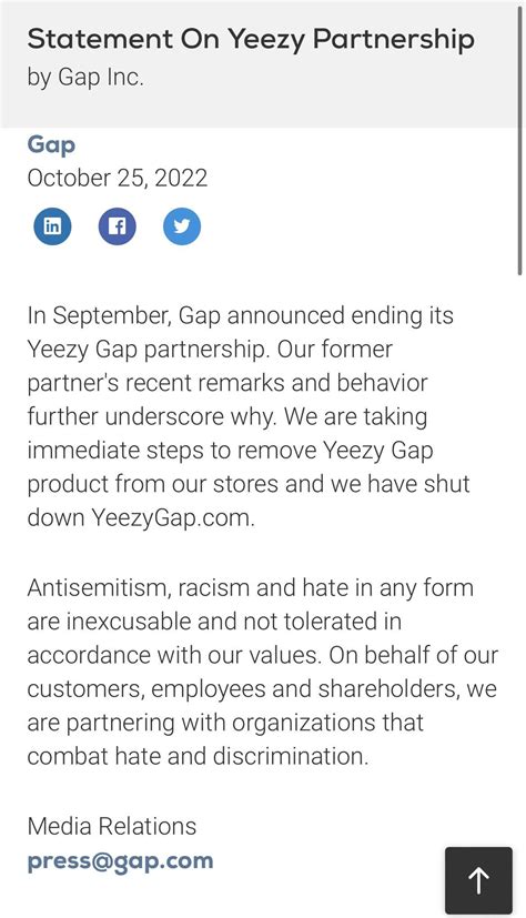 Official Statement From Gap R Westsubever
