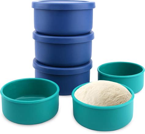 6 Set Pizza Dough Proofing Box Containers With Lids