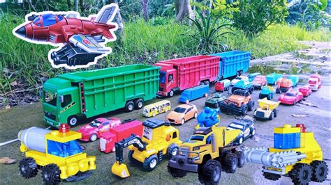Mobil Truk Tronton Panjang Angkut Mainan Mobil Mobilan Truk Oleng Slender Excavator Crane