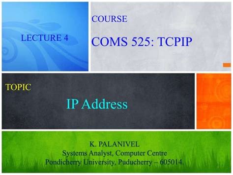 Basics Of Ip Addressing Ppt