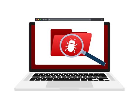 premium vector computer virus detection searching bugs data