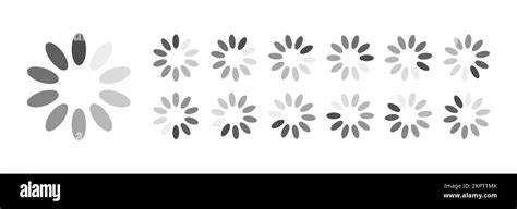 Circular Loading Buffering Icons Vector Video Ready For Animation 