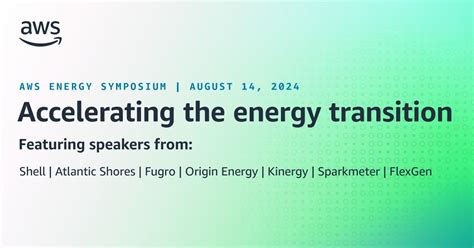 Aws For Energy And Utilities On Linkedin Energytransition Awsenergysymposium