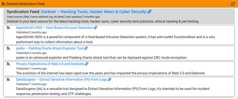 Dashboard Report Syndication Feed Rss Atom Nevelex Labs